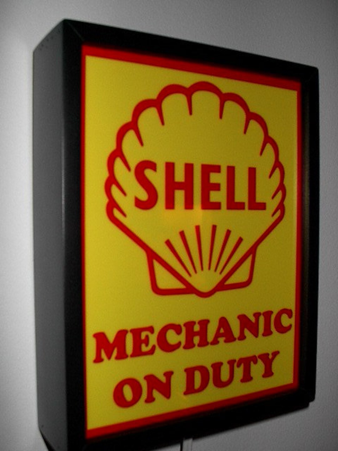 Shell Oil Gas Service Station Garage Mechanic Bar Man Cave Retro ...