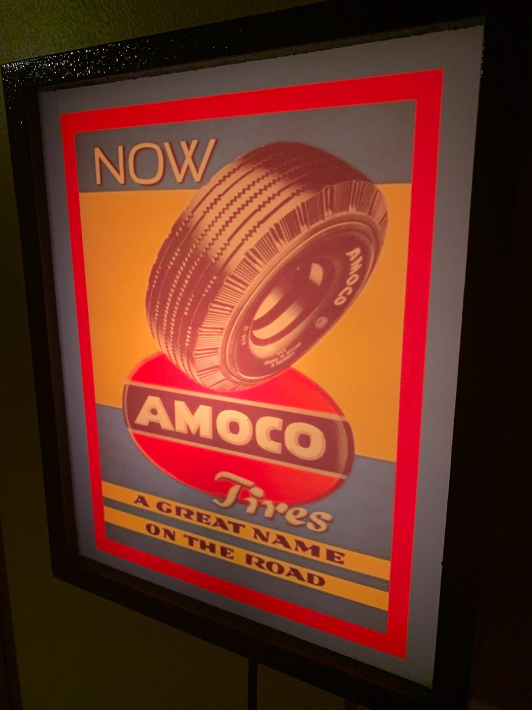 Amoco Tires Gas Service Station Garage Mechanic Bar Man Cave Retro ...