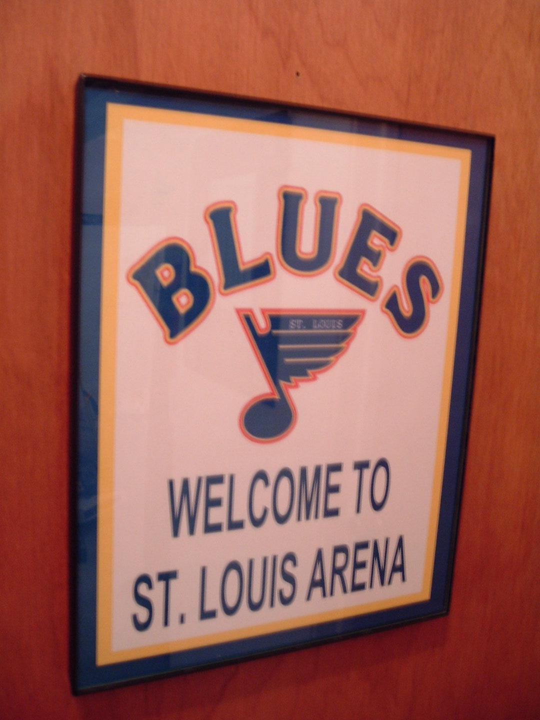 St. Louis Blues Throwback Hockey Stadium Gameroom Framed Advertising ...