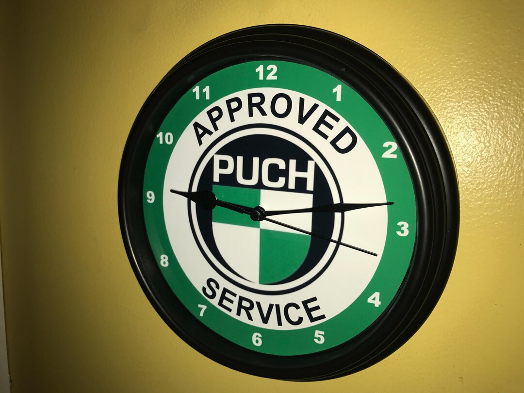 Puch Motorcycle Racing Appservice Mechanic Garage Bar Advertising Man ...