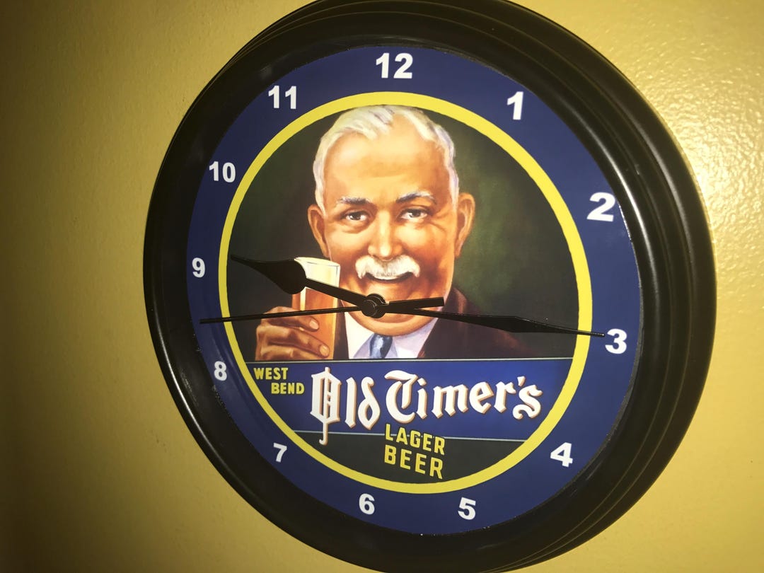 Old Timer's Lager Beer Bar Advertising Man Cave Clock Sign - Etsy