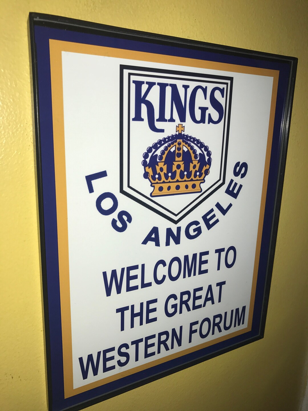 LA Los Angeles Kings Throwback Hockey Stadium Bar Gameroom Framed ...