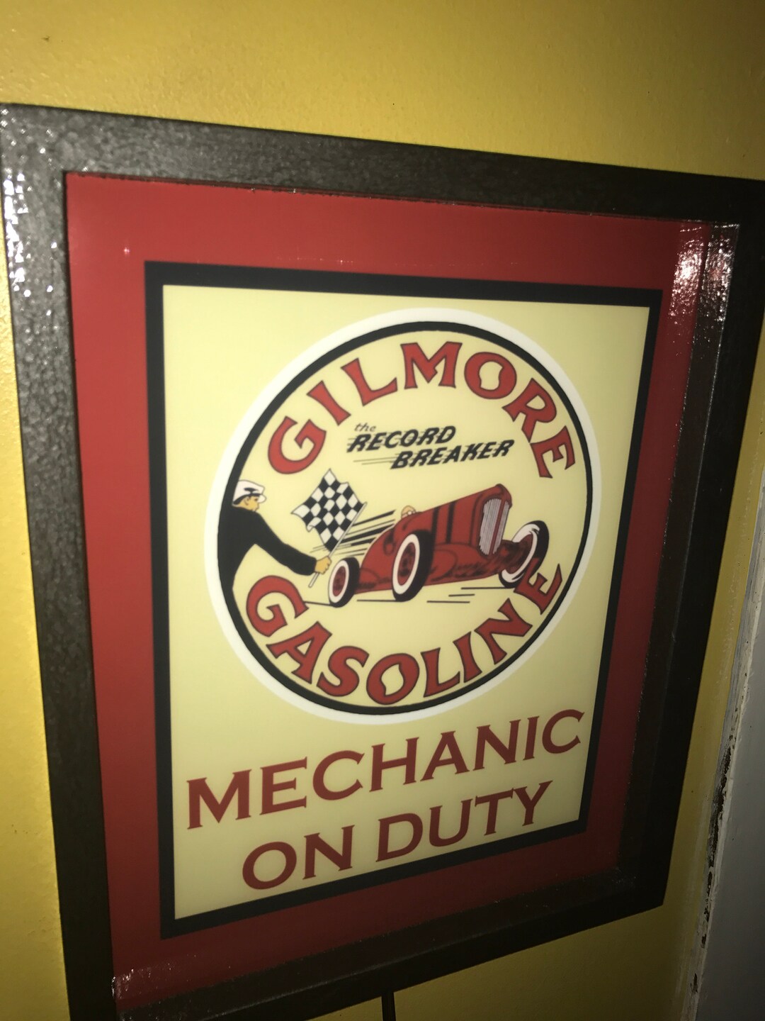 Gilmore Record Breaker Race Car Oil Gas Service Station Mechanic Garage ...