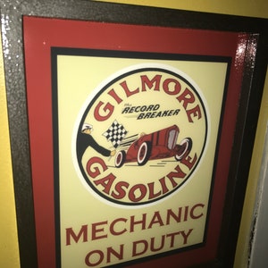 Gilmore Record Breaker Race Car Oil Gas Service Station Mechanic Garage ...