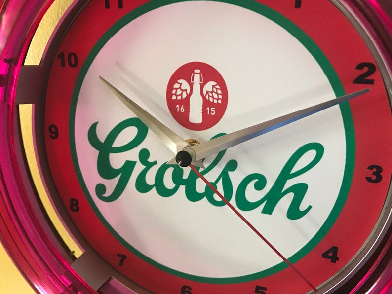 GROLSCH Beer Bar Neon Man Cave Wall Clock Advertising Sign - Etsy