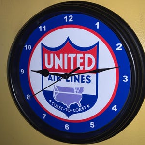 United Oldlogo Airlines Airport Terminal Pilot Stewardess Advertising ...