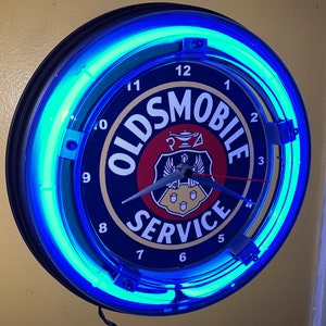 Oldsmobile Service Motors Auto Garage Mechanic Man Cave Bar Retro Neon ...