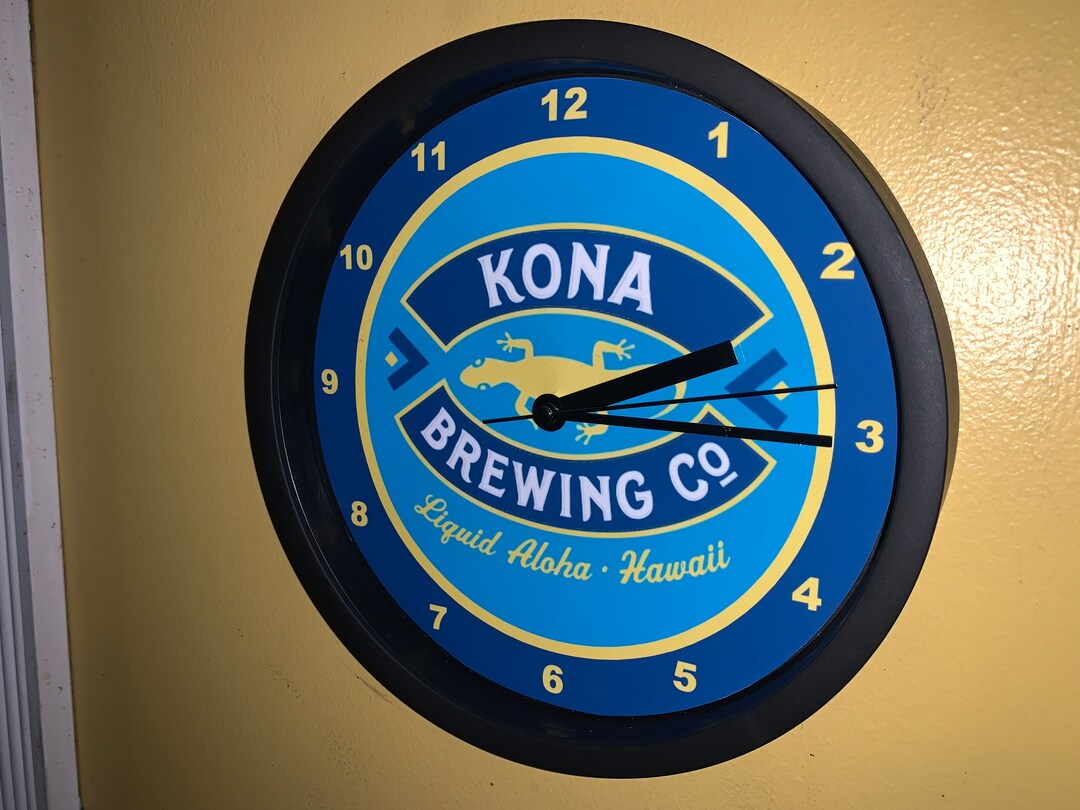 Kona Hawaii Beer Bar Advertising Man Cave Black Clock Sign - Etsy