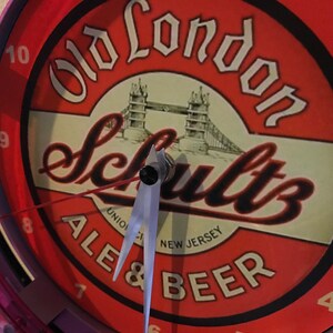 Schultz Old London Beer Bar Neon Wall Clock Advertising Sign - Etsy