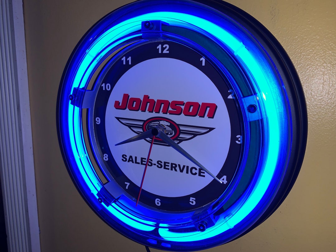 Johnson Outboard Fishing Boat Motor Garage Mechanic Man Cave Bar Retro ...