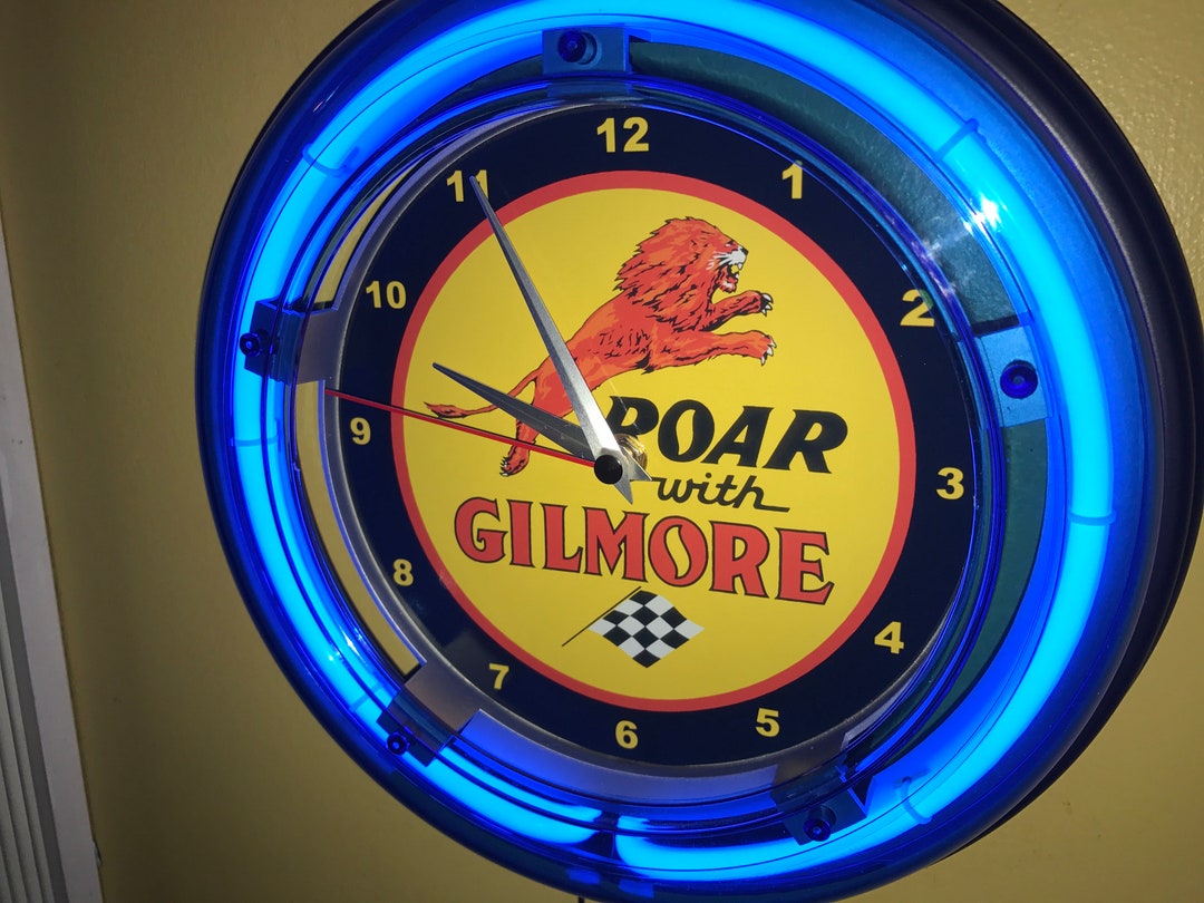 Gilmore Lion Gas Service Station Oil Garage Mechanic Neon Lighted Retro ...