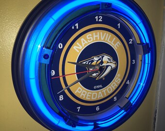 Personalized Custom Man Cave Hockey Bar Beer Neon Led Table Clock Tncqe ...