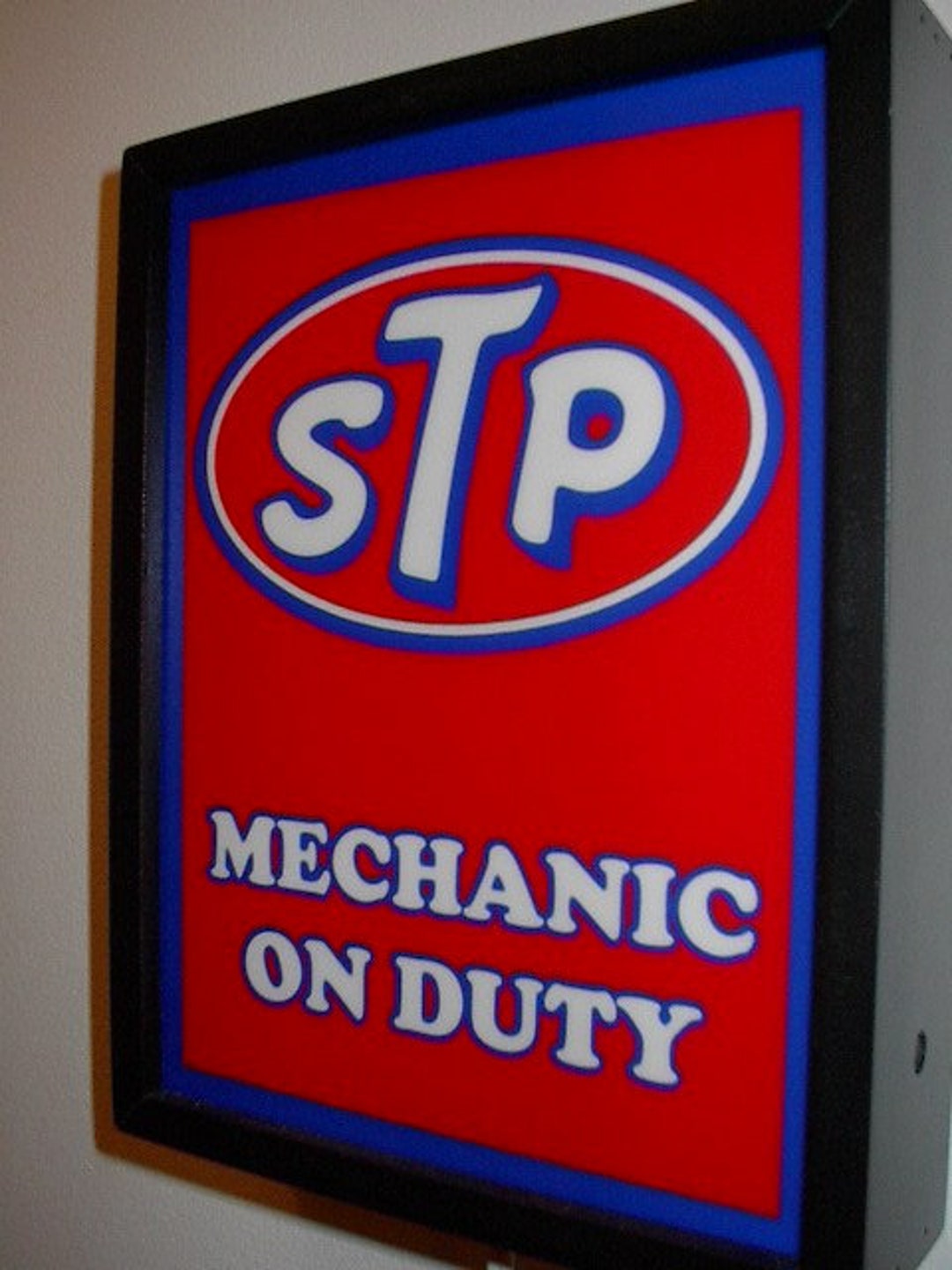 STP Oil Gas Service Station Garage Bar Man Cave Retro Lighted ...