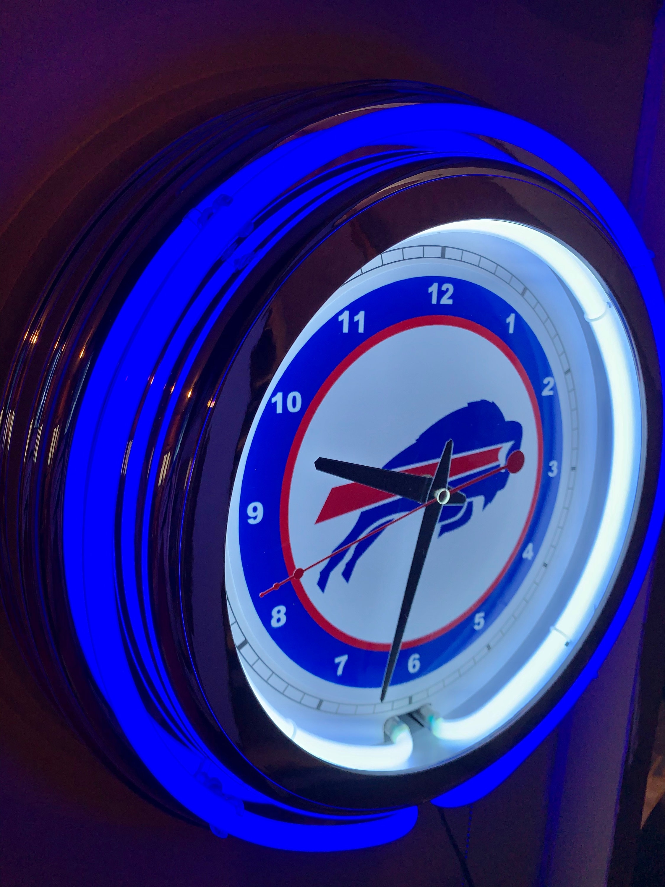 Buffalo Bills Throwback Football Bar BLUE Neon Wall Clock - Etsy