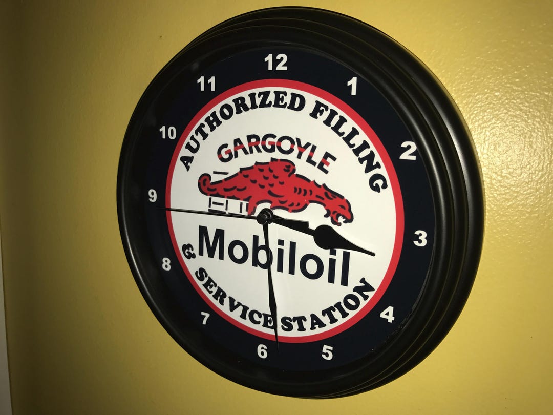 Mobil Gargoyle Authfilling Oil Gas Service Station Garage Mechanic Bar ...