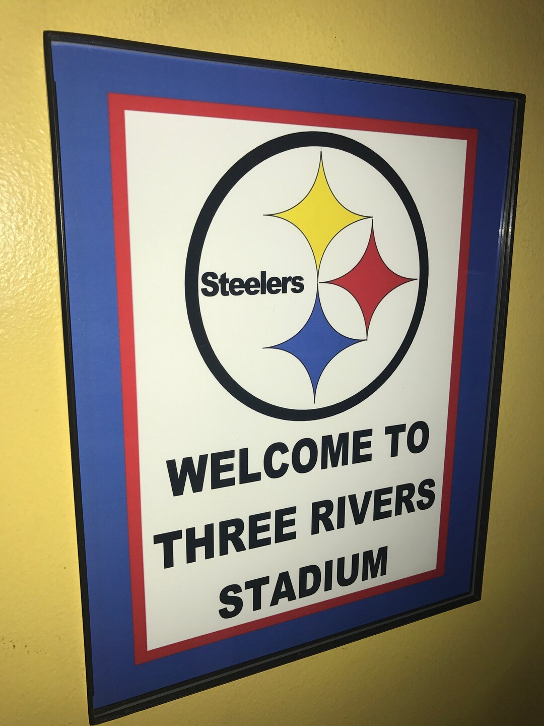 Pittsburgh Steelers Throwback Football Stadium Bar Gameroom Framed ...