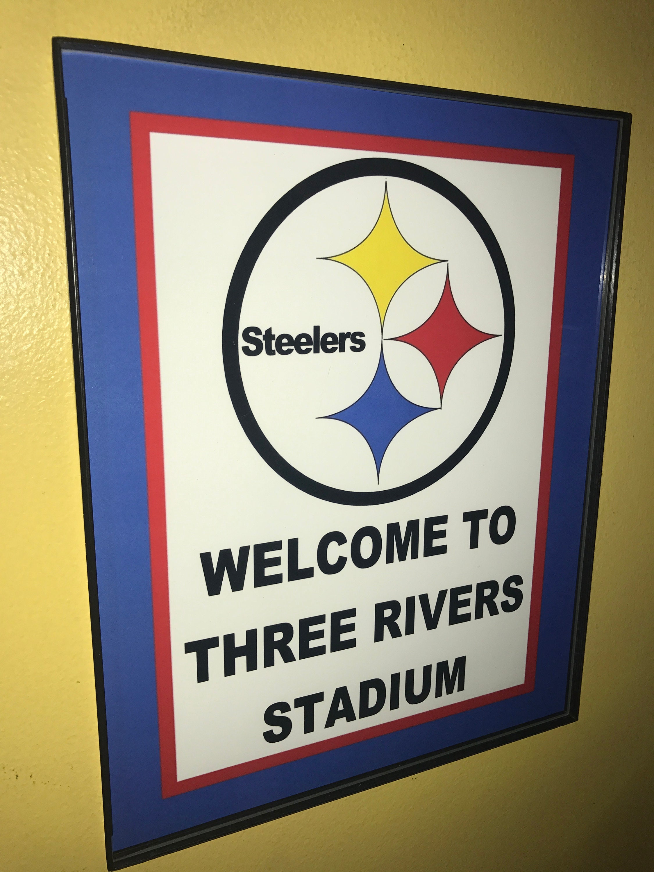 Pittsburgh Steelers Throwback Football Stadium Bar Gameroom Framed ...