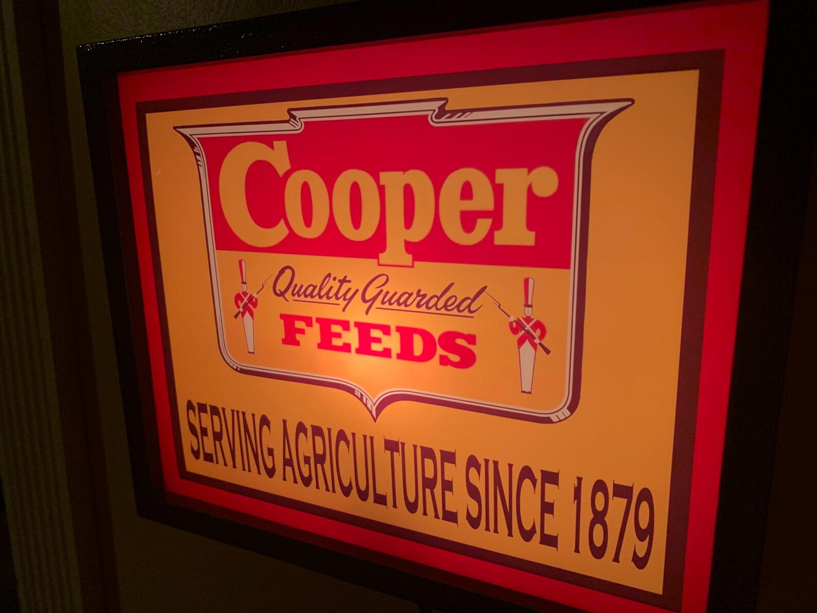 Cooper Farm Feeds Store Farmer Barn Garage Bar Man Cave Lighted ...