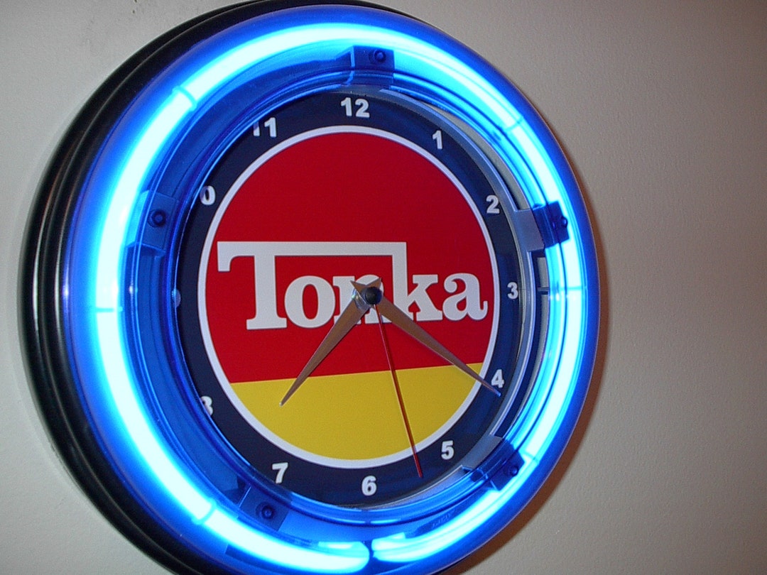 Tonka Toy Truck Car Store Man Cave Bar Retro Neon Wall Clock Man Cave ...
