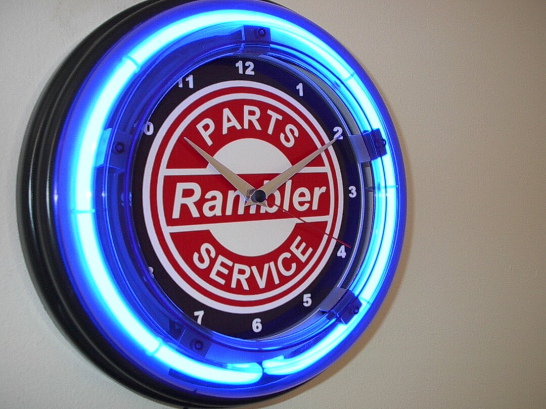 AMC Rambler Motors Auto Garage Mechanic Man Cave Bar Retro Neon Wall ...