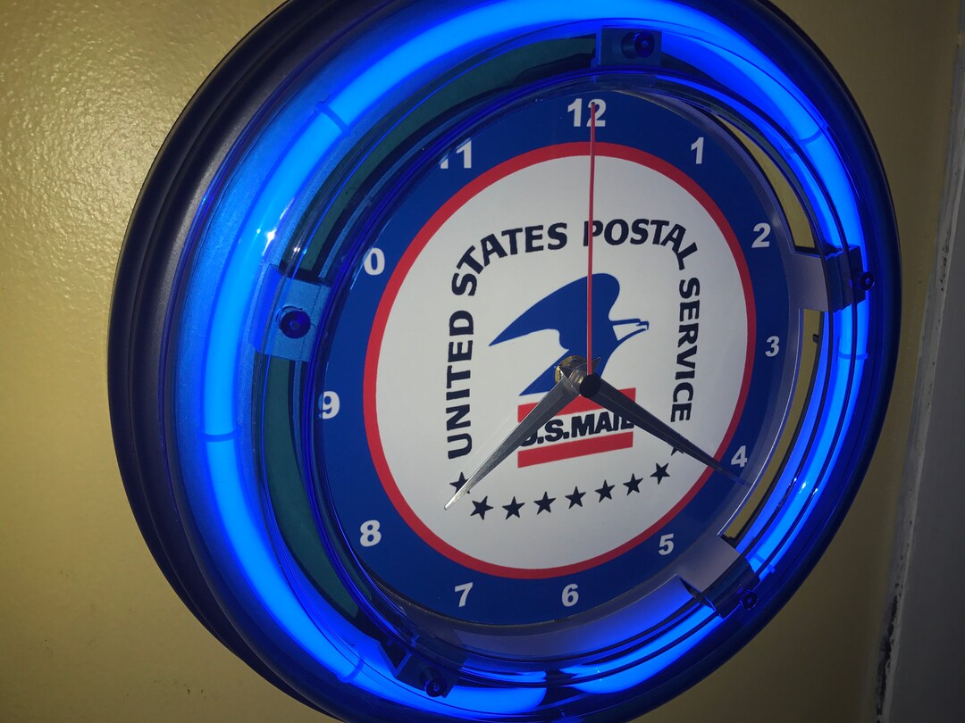 USPS Post Office Oldlogo Carrier Office Man Cave Bar Retro Neon Wall ...