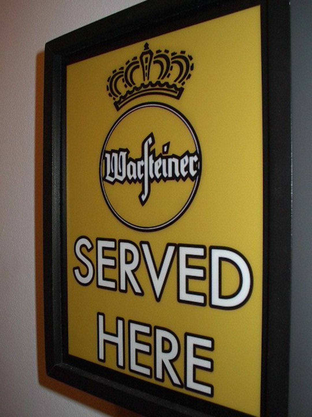 Warsteiner German Bier Beer Bar Man Cave Lighted Retro Advertising Sign ...