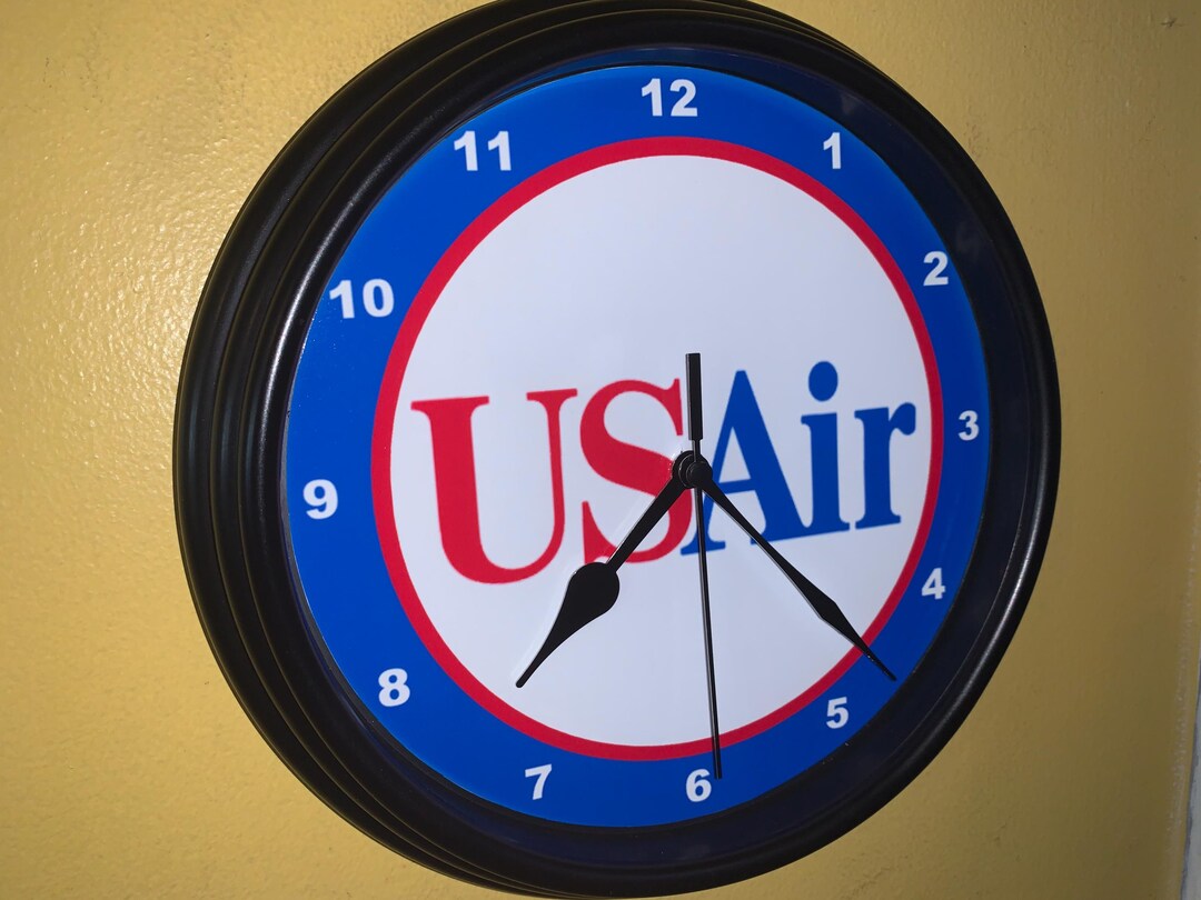 Usair Airlines Airport Terminal Pilot Stewardess Advertising Black ...