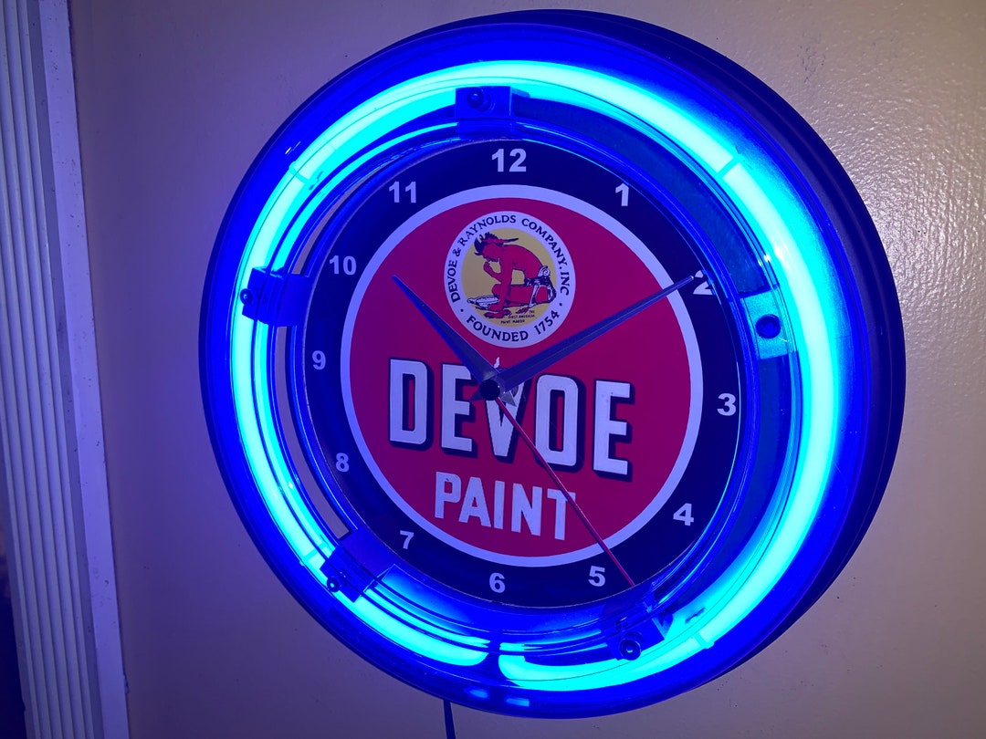 Devoe Paint Painter Indian Hardware Store Man Cave Bar Retro Neon Wall ...