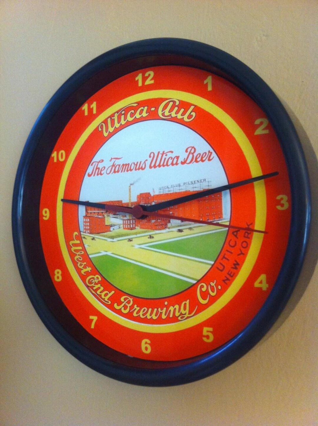Utica Club Brewery Beer Bar Advertising Man Cave Black Clock Sign - Etsy