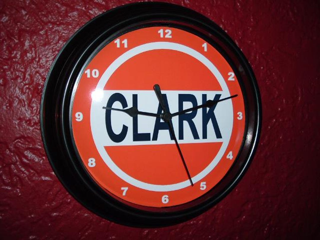 Clark Oil Gas Service Station Mechanic Garage Man Cave Advertising ...