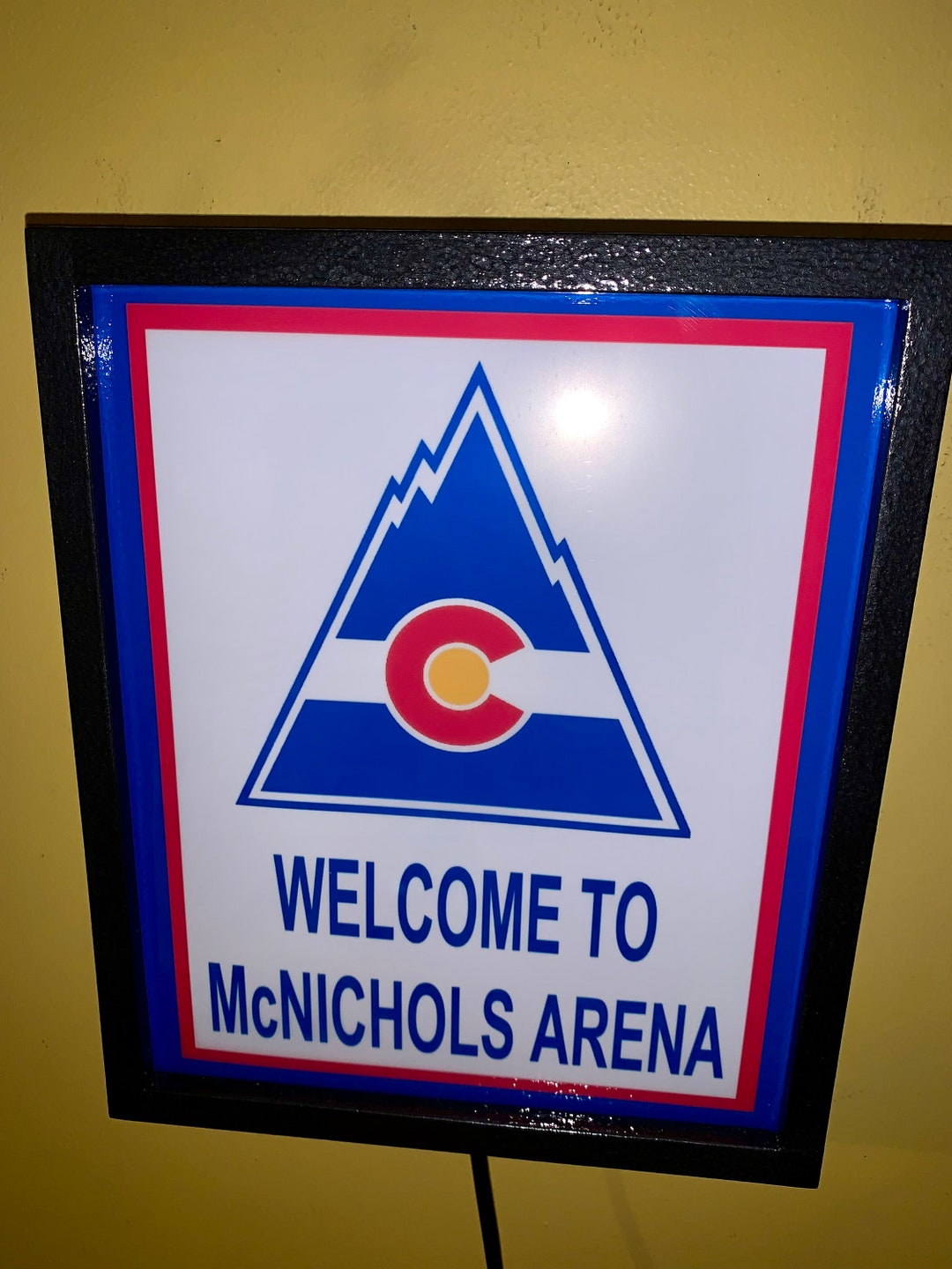 Colorado Rockies Avalanche Hockey Throwback Stadium Bar Man Cave ...