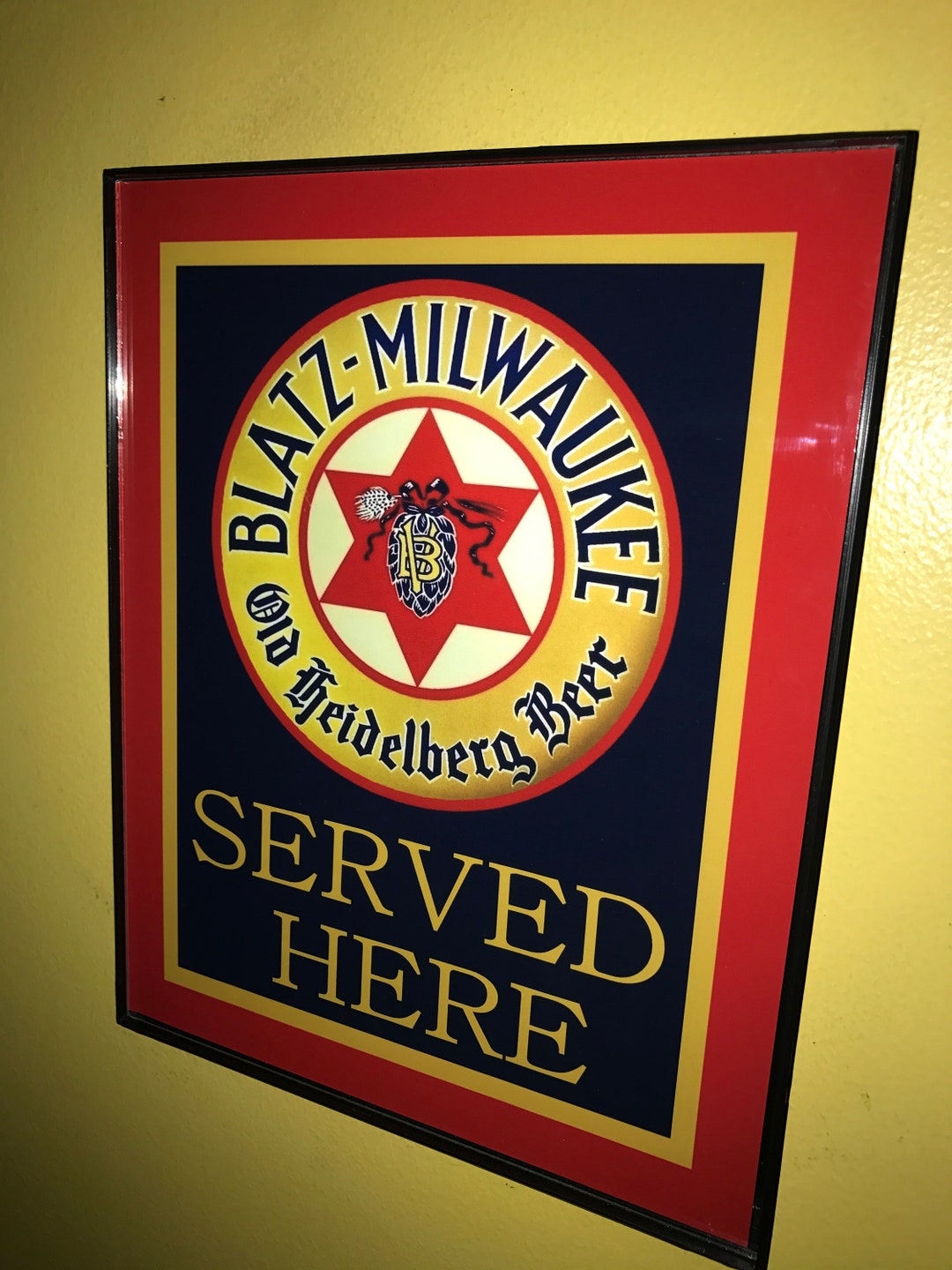 Blatz Milwaukee Beer Bar Framed Advertising Print Man Cave Sign - Etsy