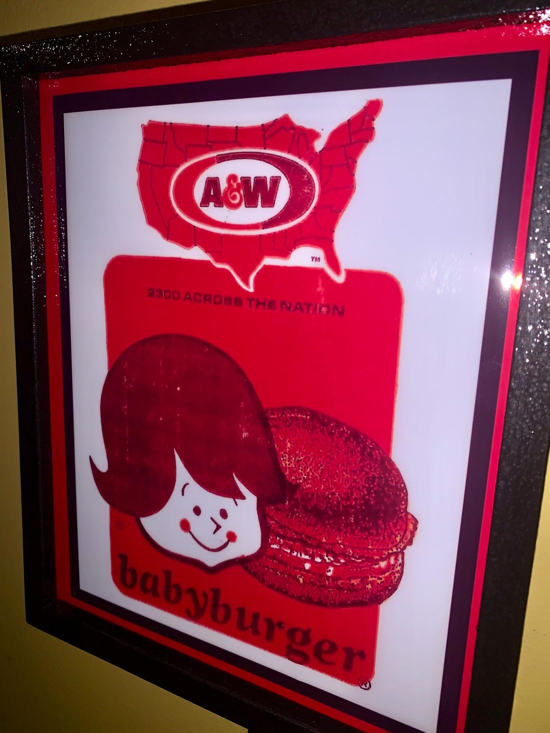 A&W Root Beer Baby Burger Soda Fountain Diner Kitchen Bar Man Cave ...