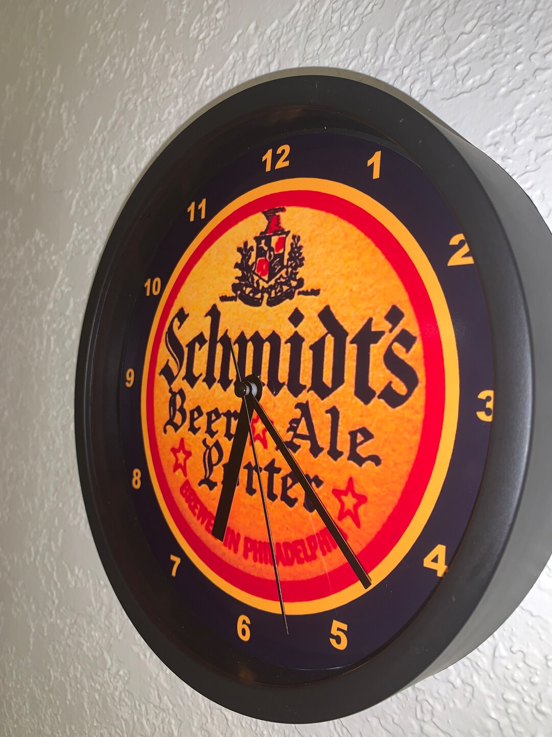 Schmidt's Ale Beer Bar Advertising Man Cave Black Clock Sign - Etsy