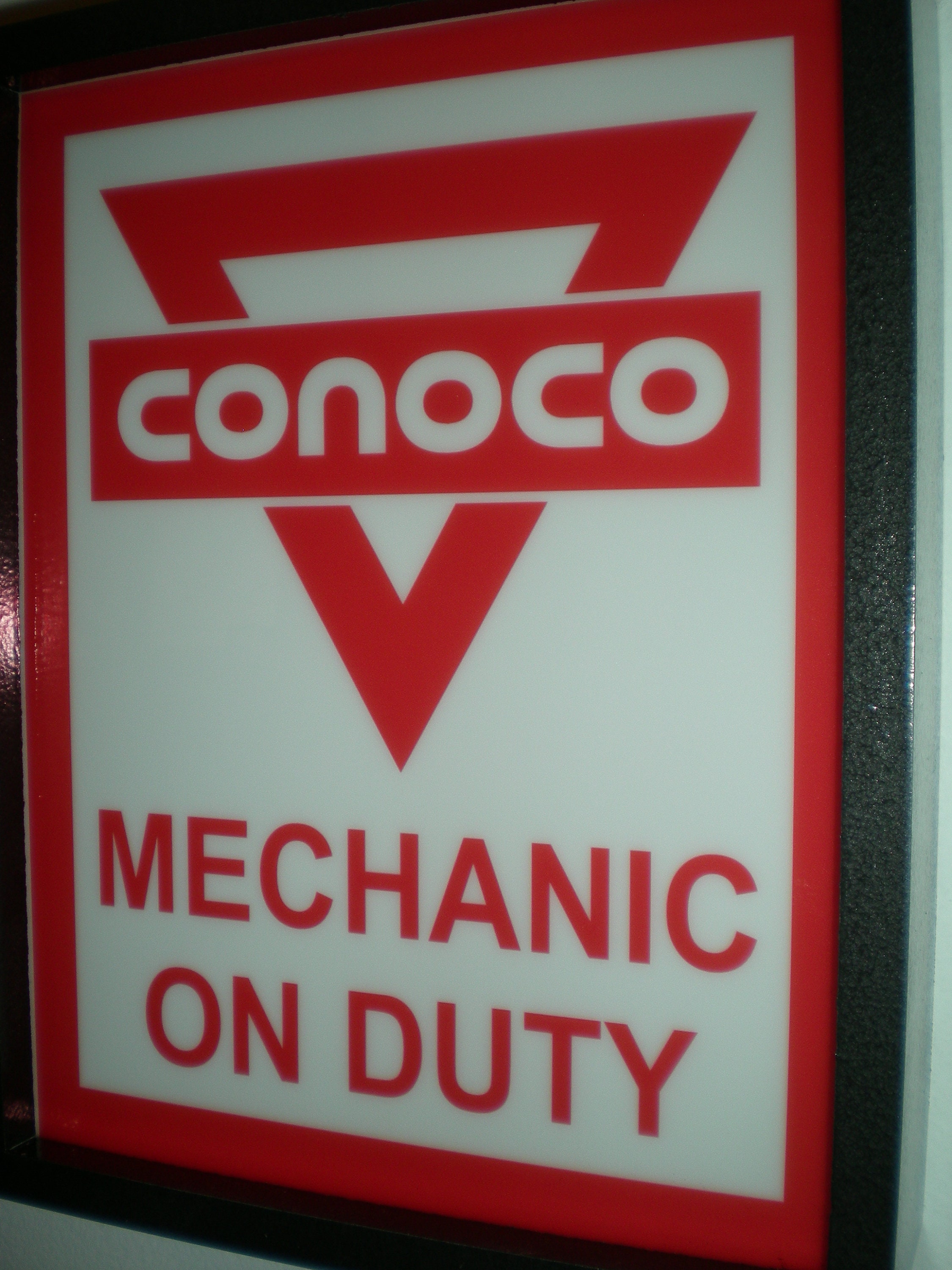 Conoco Oil Gas Service Station Garage Mechanic Man Cave Lighted ...