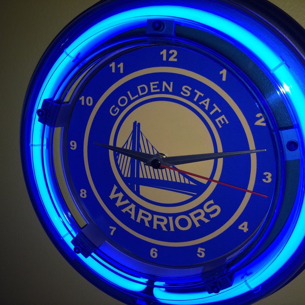 Warriors Wall Clock - Etsy
