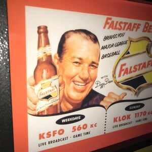 Falstaff Dizzy Dean St. Louis Cardinals Baseball Beer Bar Man Cave ...