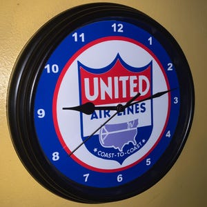 United Oldlogo Airlines Airport Terminal Pilot Stewardess Advertising ...
