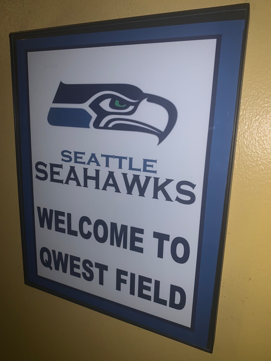 Seattle Seahawks Throwback Football Stadium Bar Gameroom Framed ...