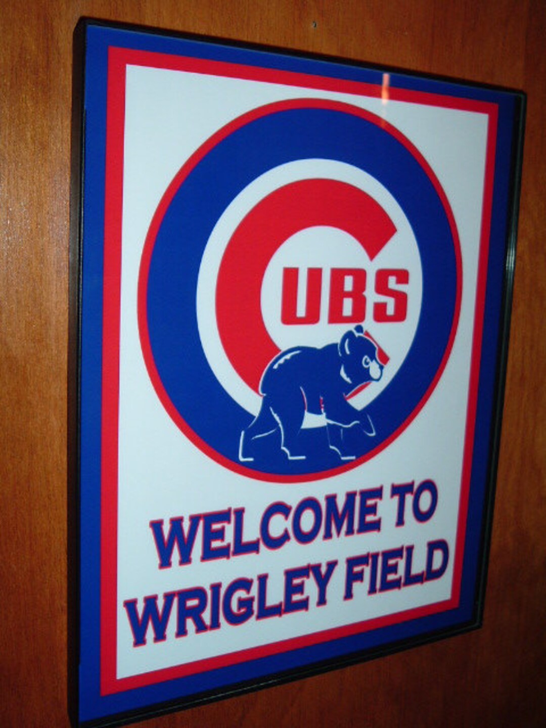 Chicago Cubs Baseball Throwback Stadium Gameroom Framed Advertising ...