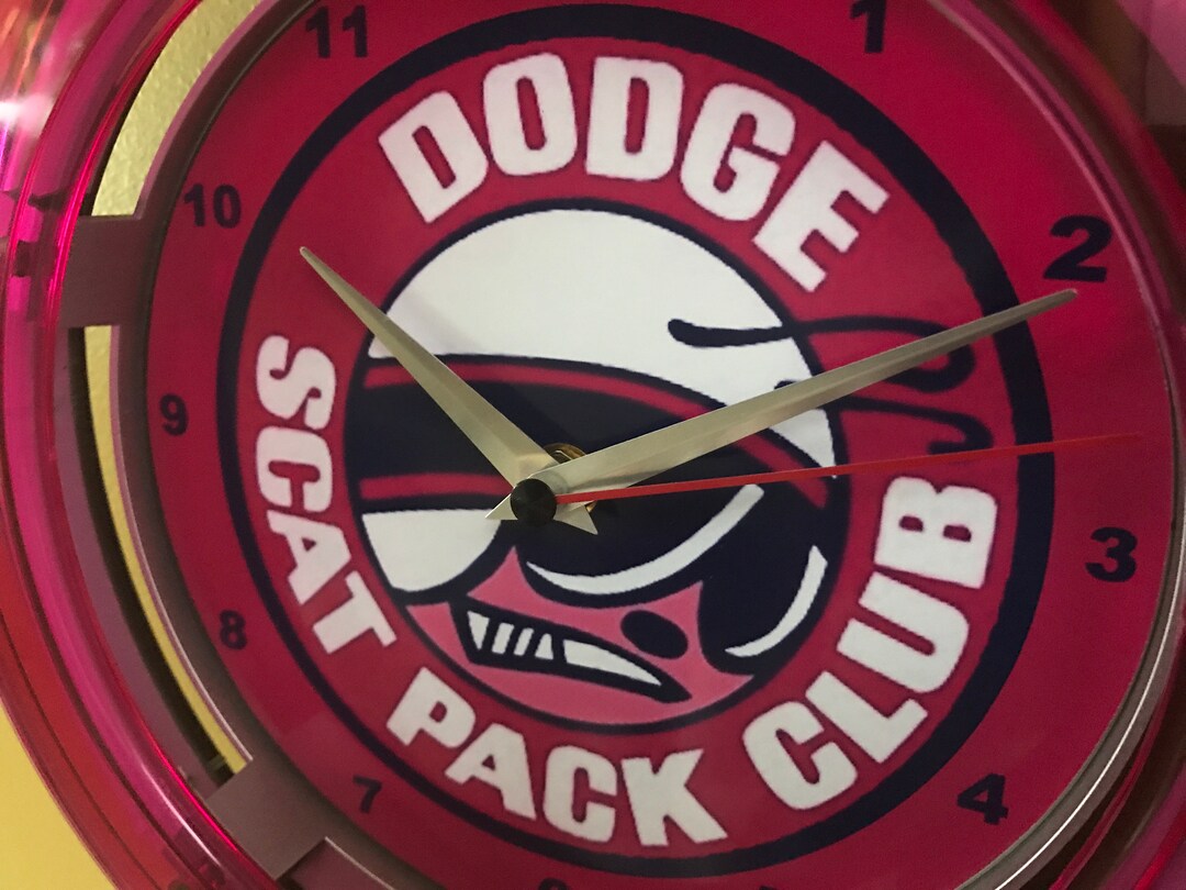Dodge Hemi Scat Pack Motors Auto Garage Dealer Bar Neon Man Cave Wall ...