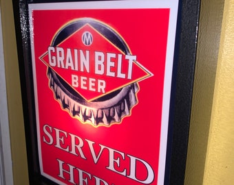 Grain Belt Beer Bottle Cap Sign - Etsy