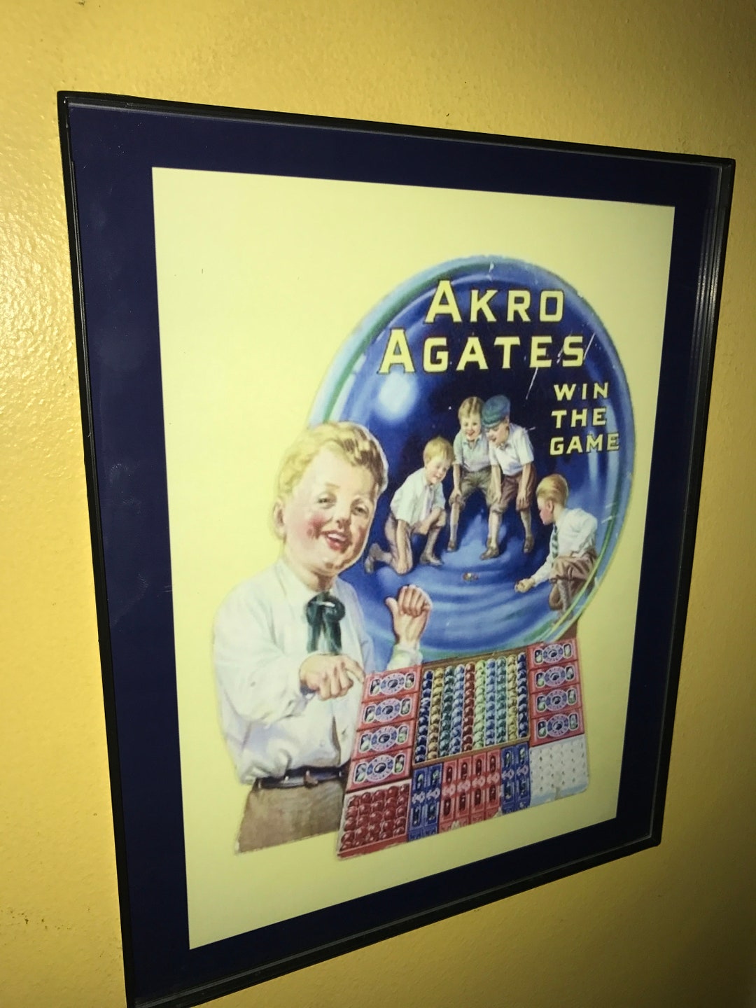 Akro Agates Marbles Toy Store Framed Advertising Print Man Cave Sign - Etsy