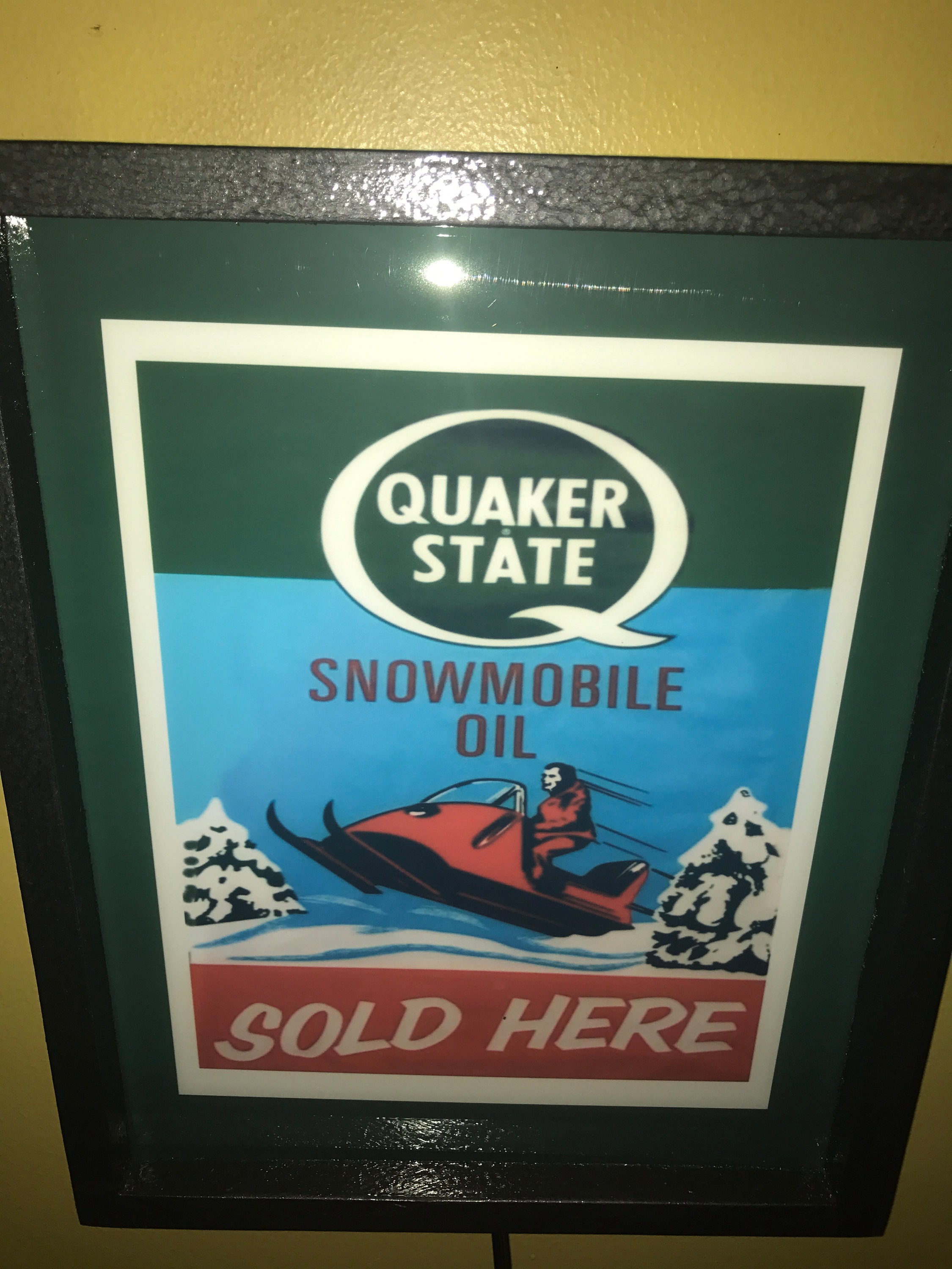 Quaker State Snowmobile Motor Oil Gas Service Station Garage - Etsy