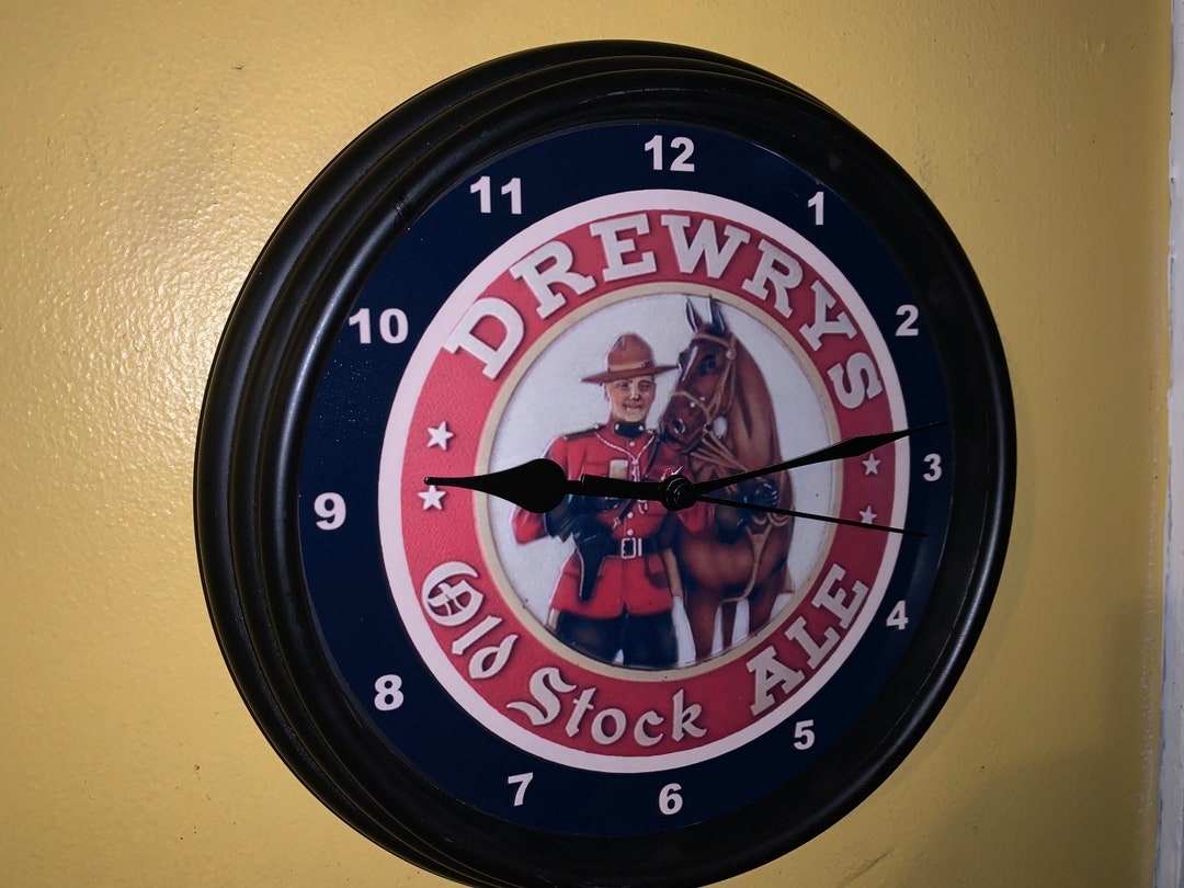 Drewry's Canada Mountie Police Beer Bar Advertising Man Cave Black ...