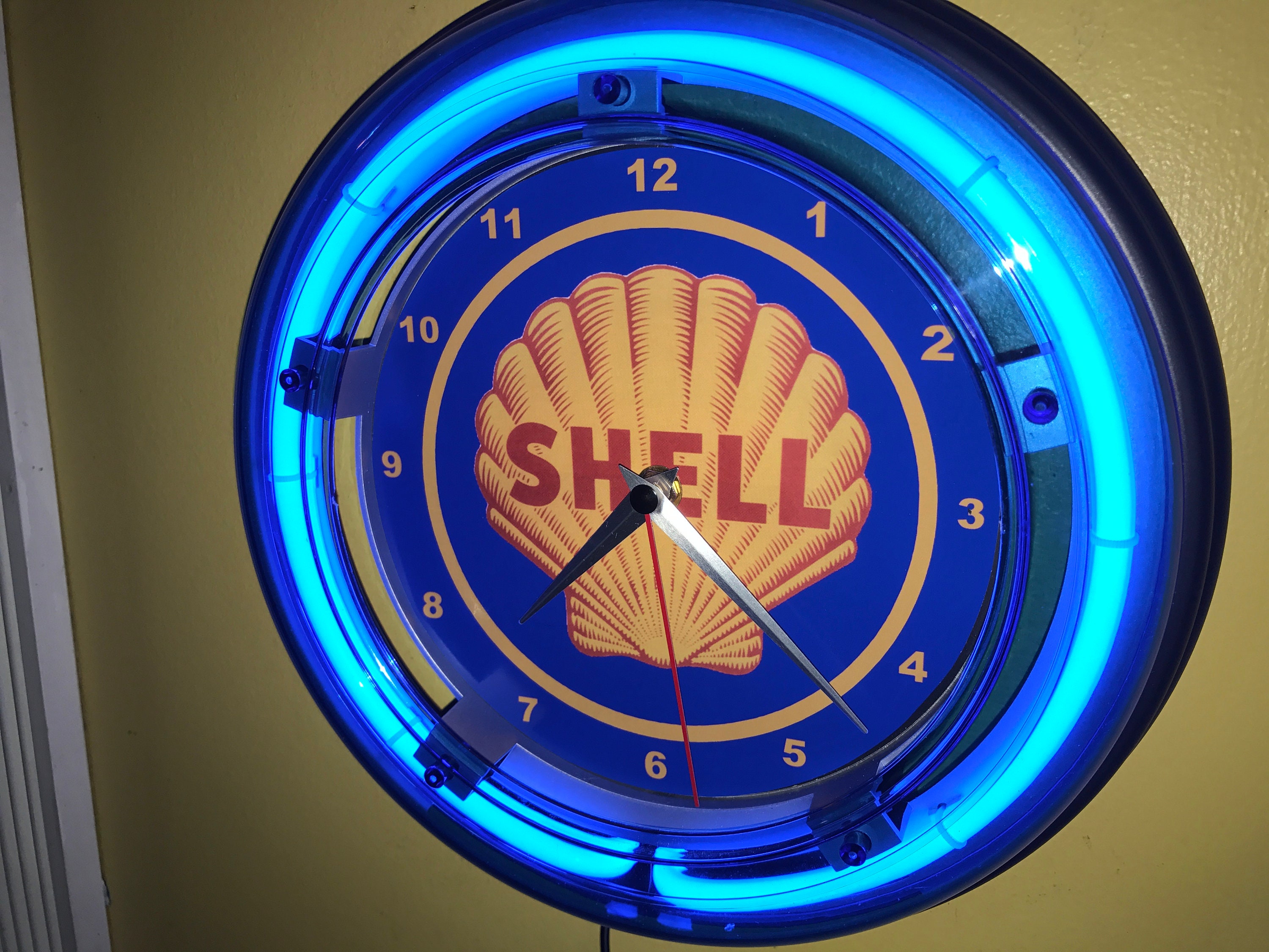 Shell Gas Service Station Oil Garage Mechanic Neon Lighted Retro Wall ...