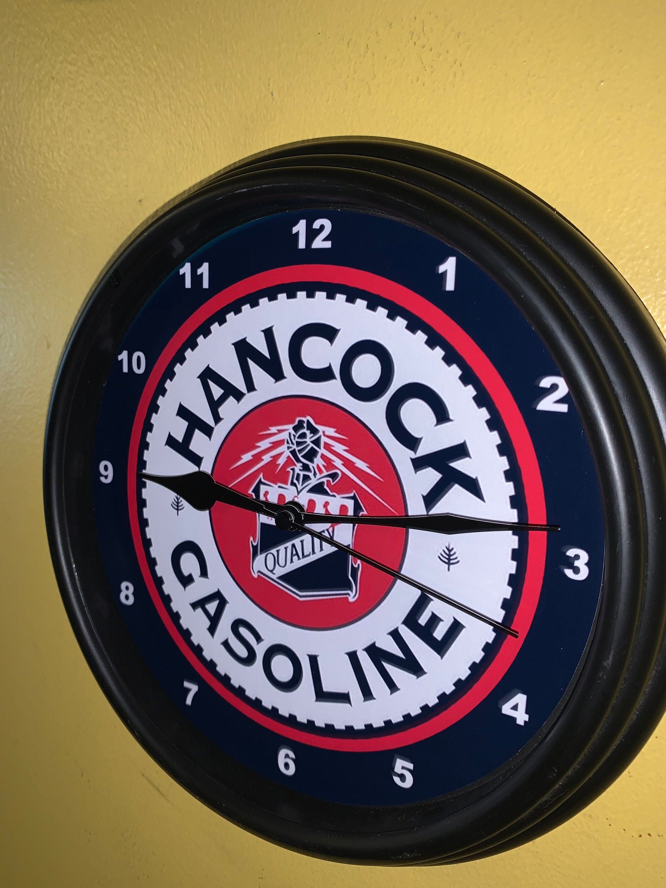 Hancock Oil Gas Service Station Garage Bar Advertising Man Cave Black ...