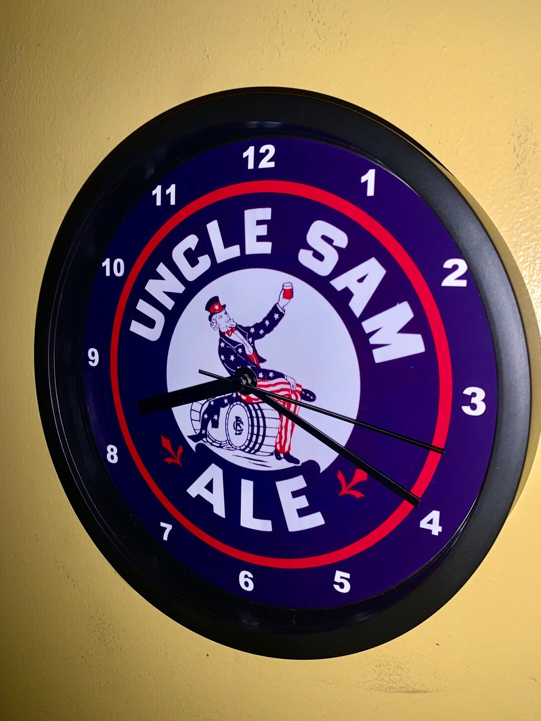 Uncle Sam Ale Beer Bar Advertising Man Cave Clock Sign - Etsy