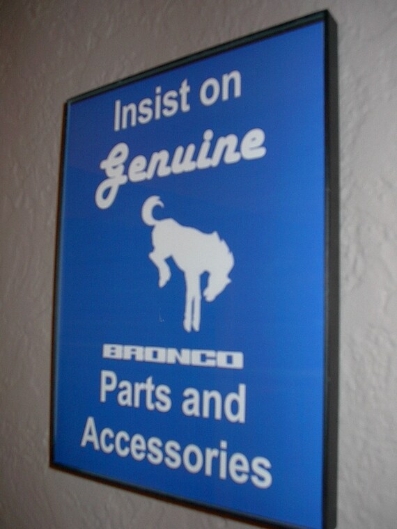 Ford Bronco Truck Genparts Motors Auto Car Garage Framed | Etsy