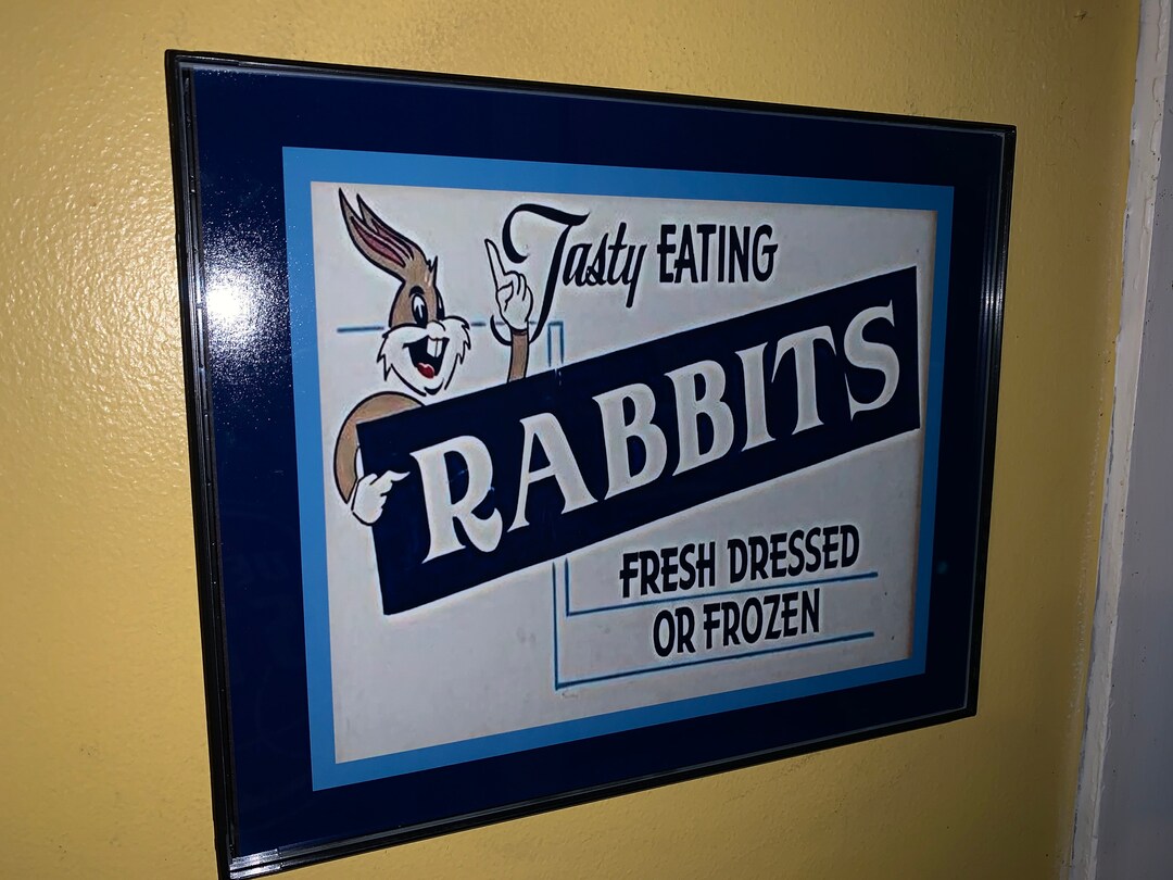 Rabbit Farm Breeder Farmer Garage Bar Framed Advertising Print Man Cave ...